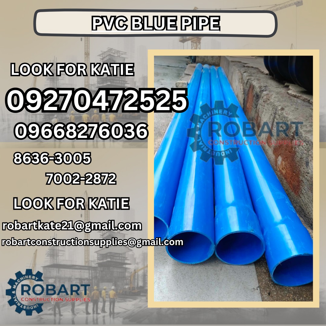 PVC Blue Pipe, Commercial & Industrial, Construction Tools & Equipment ...