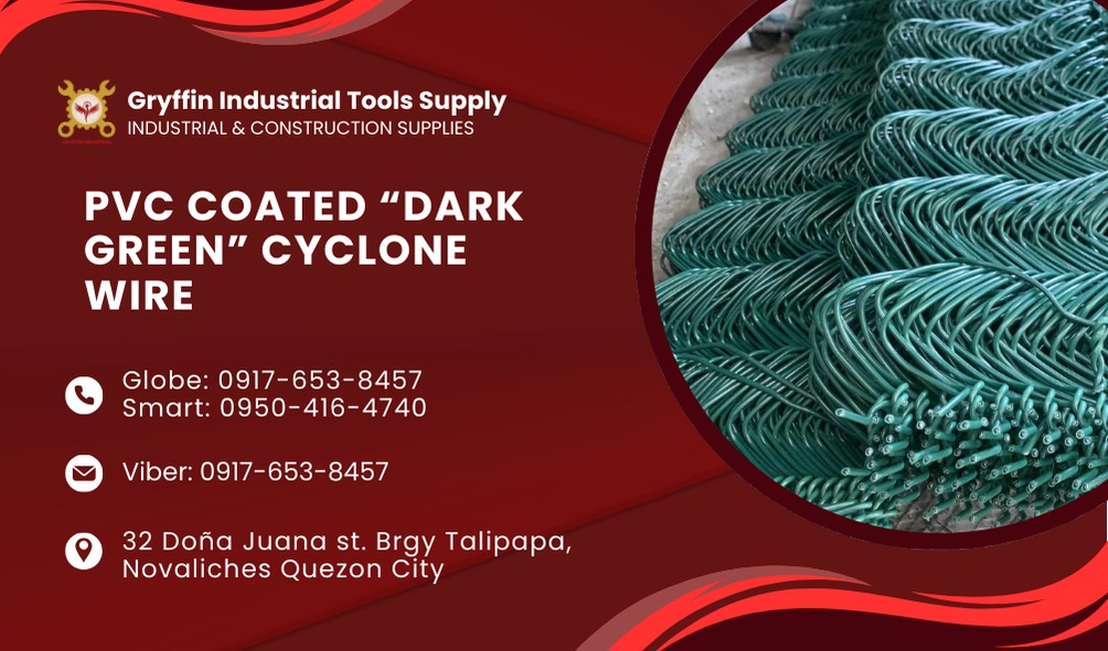 PVC COATED DARK GREEN CYCLONE WIRE, Commercial & Industrial, Industrial ...