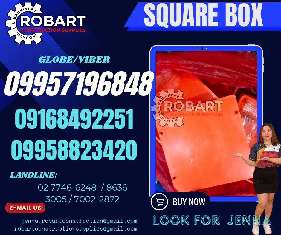 pvc square box with cover, Commercial & Industrial, Construction Tools ...