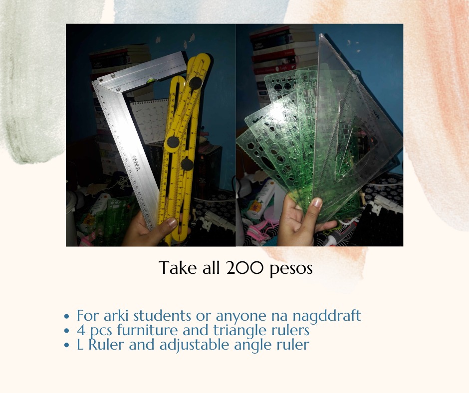 Rulers (Furniture, L, Adjustable Angle, Triangle Ruler), Hobbies & Toys ...