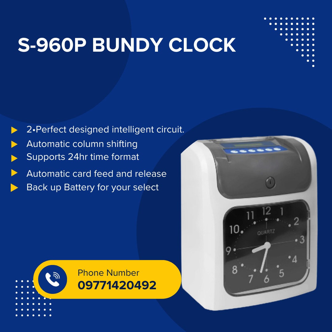 S-960P Bundy Clock Time Recorder, Computers & Tech, Office & Business ...