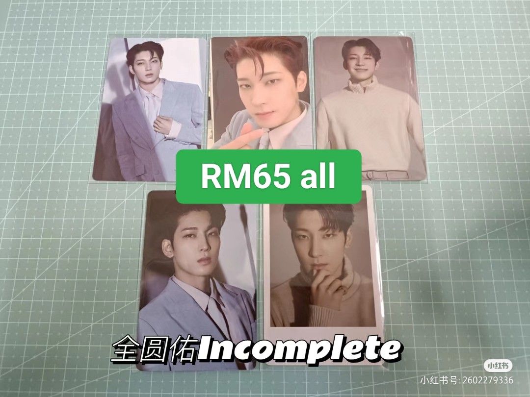 Seventeen Wonwoo Incomplete Cards svt pc, Hobbies & Toys, Collectibles ...