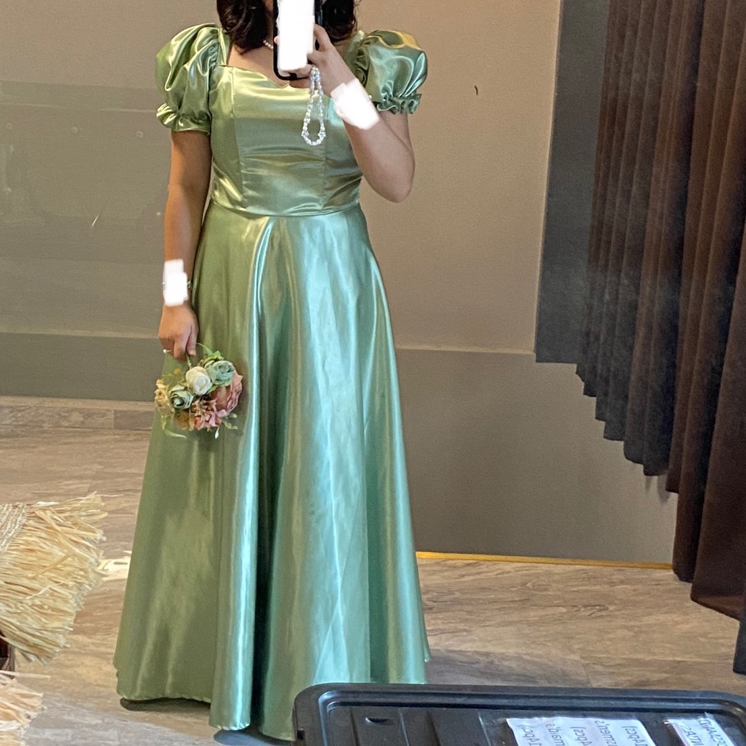 Silk gown/formal gown/ entourage gown, Women's Fashion, Dresses & Sets ...