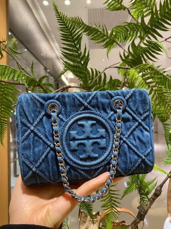 TB Fleming Mini Denim Cbody, Women's Fashion, Bags & Wallets, Cross ...