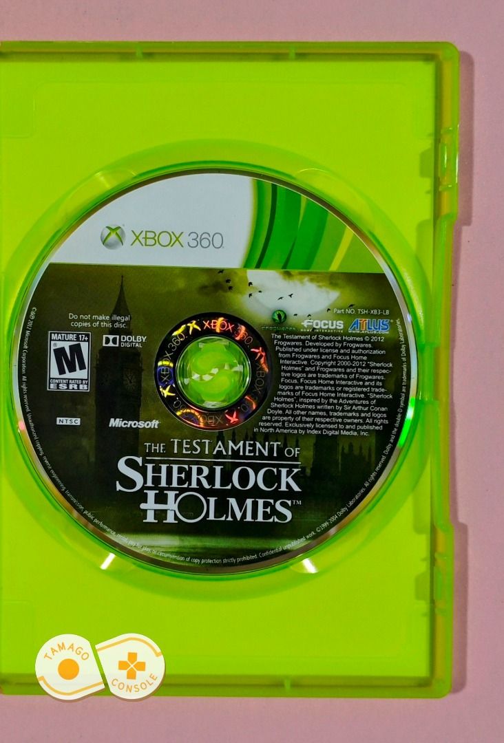 Testament Of Sherlock Holmes - [XBOX 360 Game] [NTSC / ENGLISH Language ...