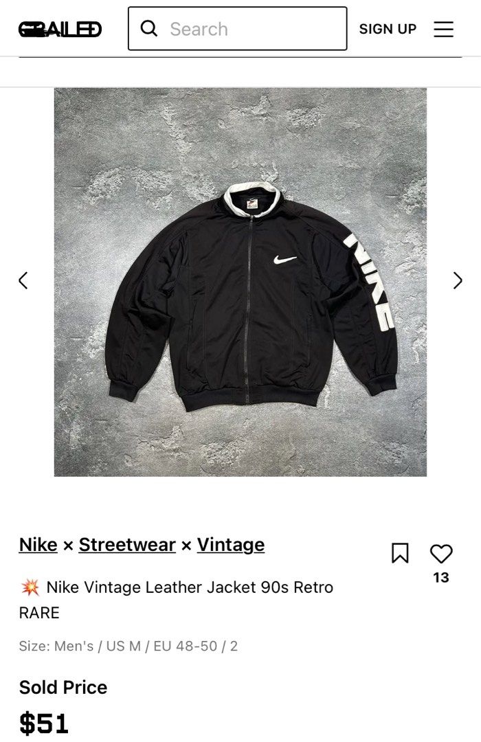 Vintage Nike 90s Retro Jacket, Men's Fashion, Coats, Jackets and ...