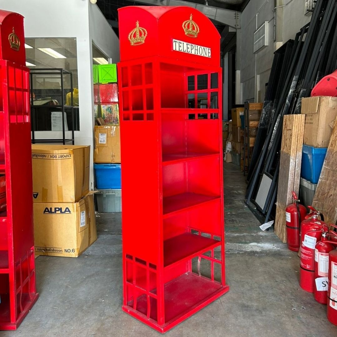 Vintage-Inspired Telephone Booth Display Rack, Furniture & Home Living ...