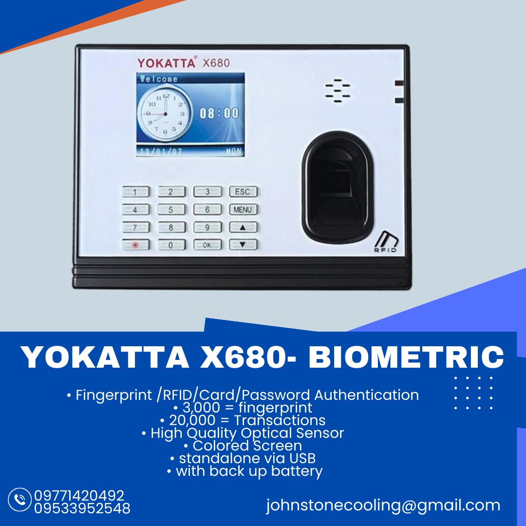 YOKATTA X680- Biometric Fingerprint /RFID/Card/Password Authentication ...