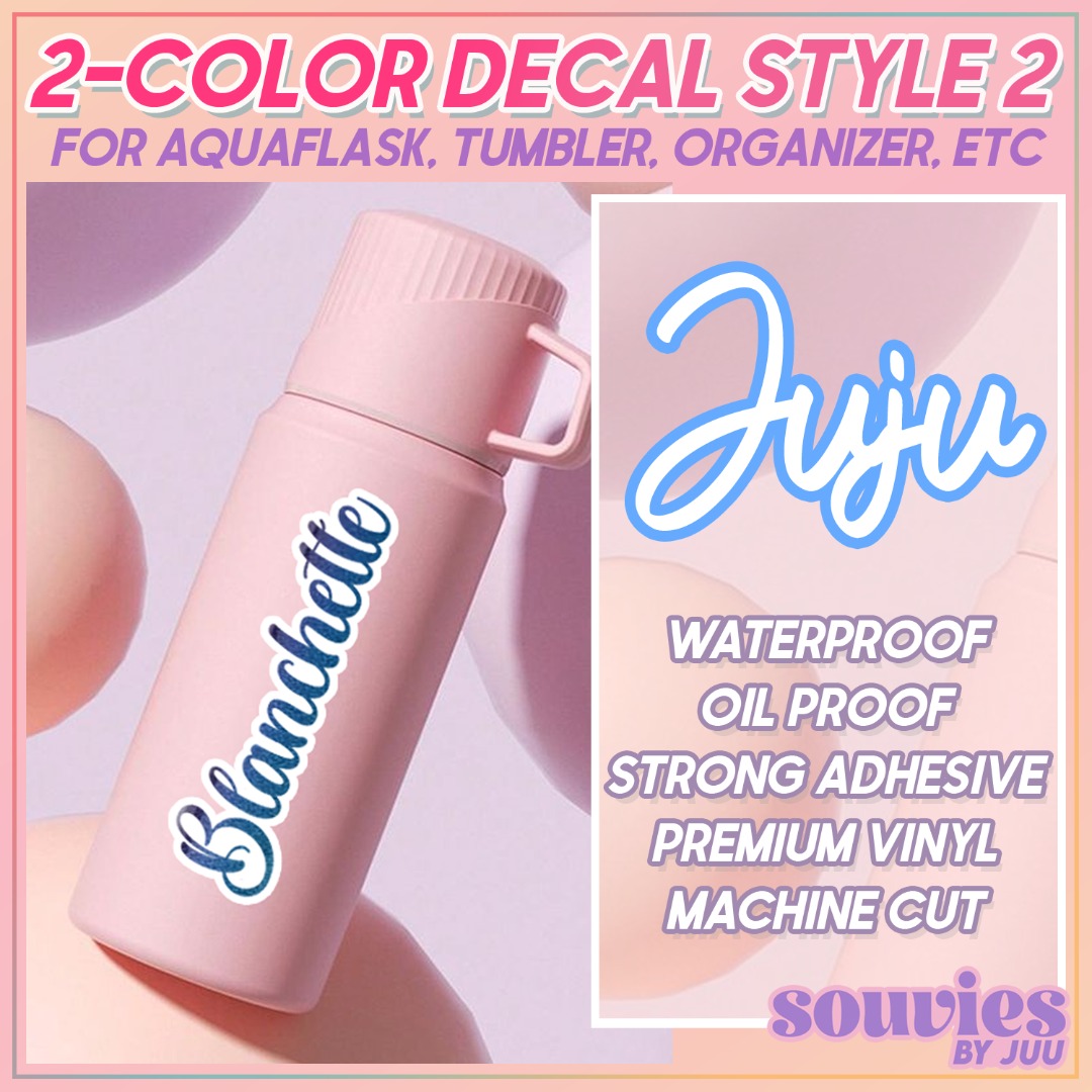 2-tone Style2 Decal sticker for Tumbler, Car, Motor, Organizer, etc ...