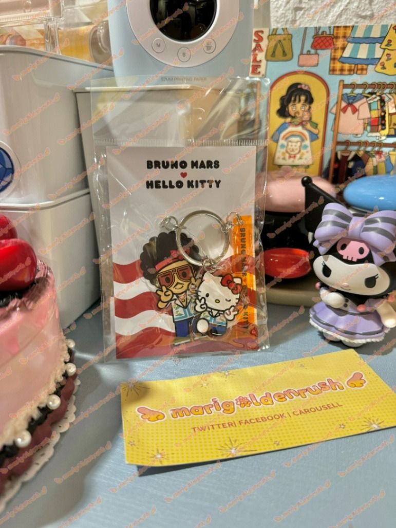 JAPAN EXCLUSIVE ★ ON HAND 【BRUNO MARS x HELLO KITTY】ACRYLIC KEYCHAIN ...