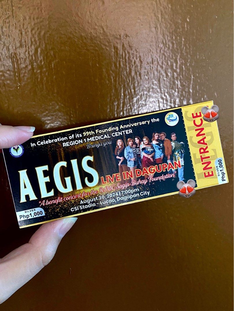 AEGIS CONCERT TICKET FOR SALE, Tickets & Vouchers, Event Tickets on ...