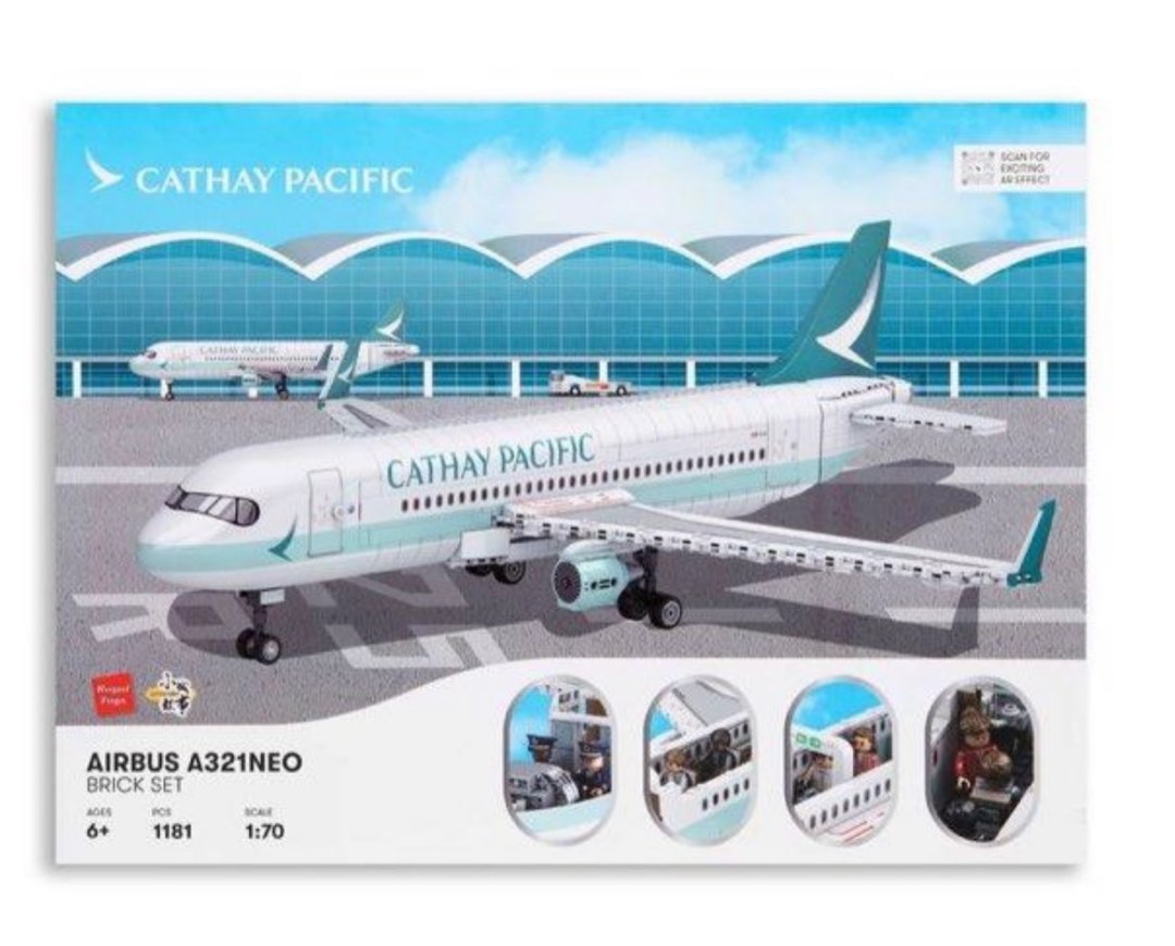 國泰Airbus A321 Neo lego, 興趣及遊戲, 玩具 & 遊戲類 - Carousell