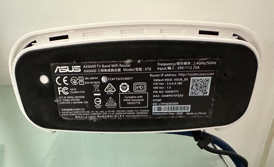 ASUS AX6600 TRI BAND WIFI ROUTER MODEL XT 8, Computers & Tech, Office ...