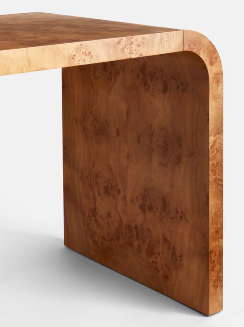 BOMA Modern Mappa Burl Study Desk, Furniture & Home Living, Furniture ...
