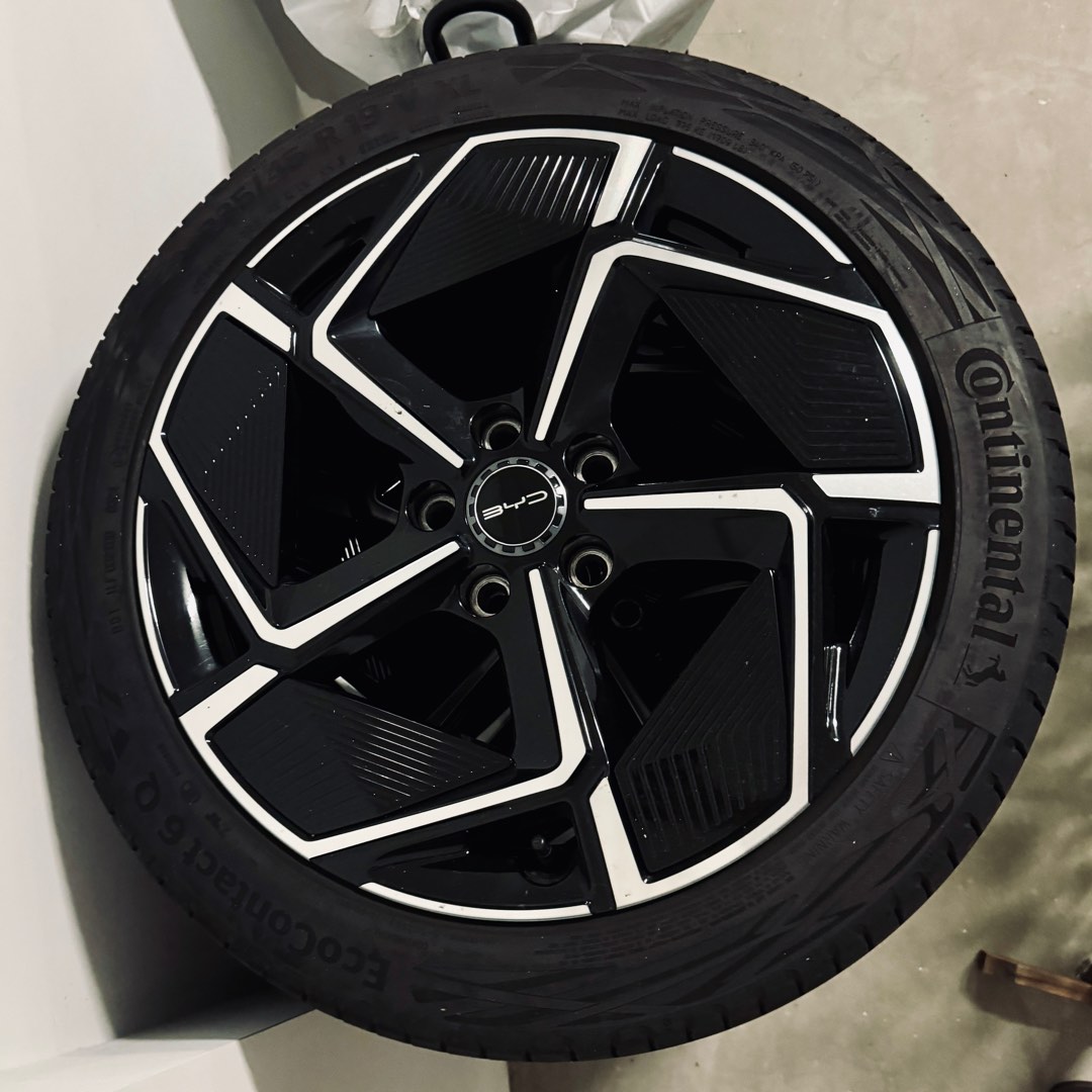 BYD Seal 19” Stock Rims & Tyres, Car Accessories, Tyres & Rims on Carousell