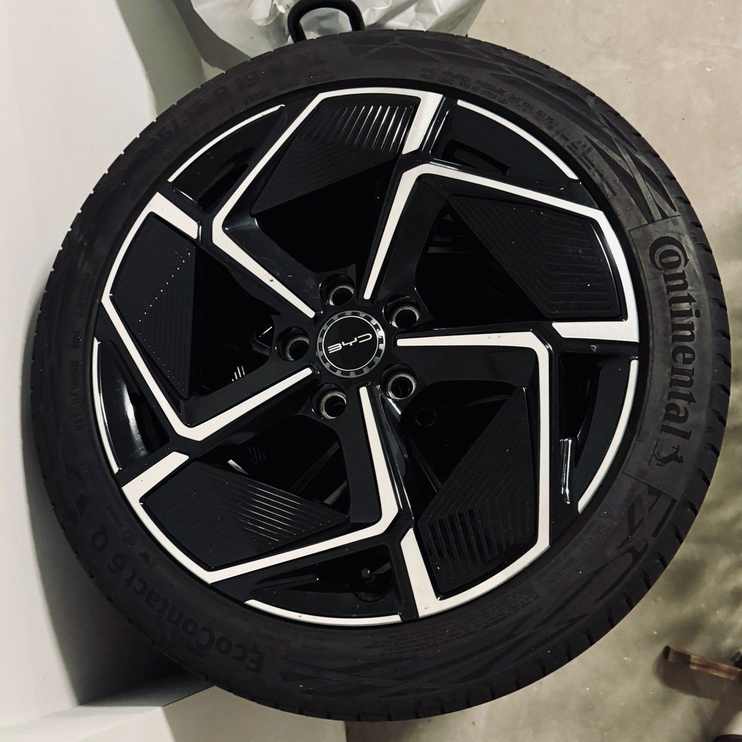 BYD Seal 19” Stock Rims & Tyres, Car Accessories, Tyres & Rims on Carousell
