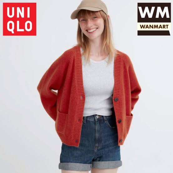 Cardigan Uniqlo Souffle Yarn Merah/Red, Fesyen Wanita, Pakaian Wanita ...