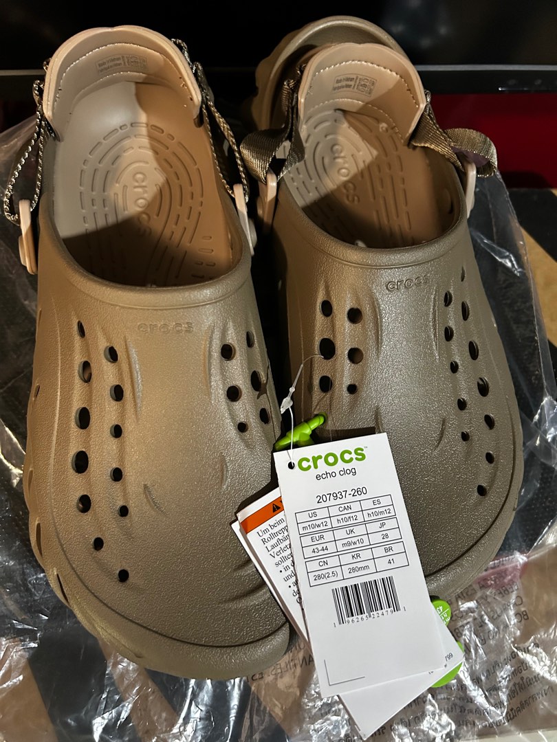 Crocs Echo Clogs Khaki, Men's Fashion, Footwear, Sneakers on Carousell