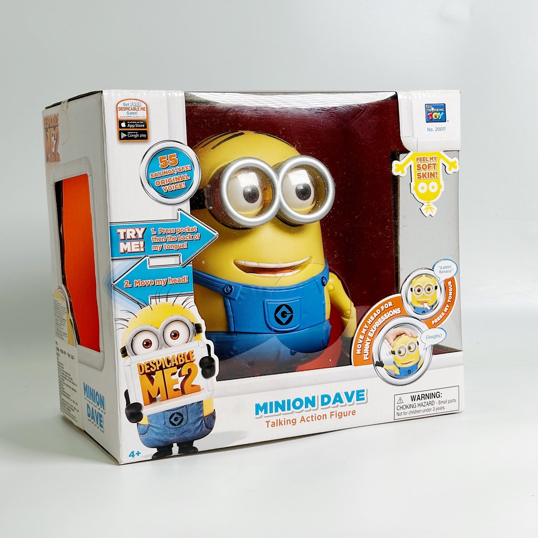Despicable Me Minion Dave Interactive Talking Action Figure 55 Phrases ...