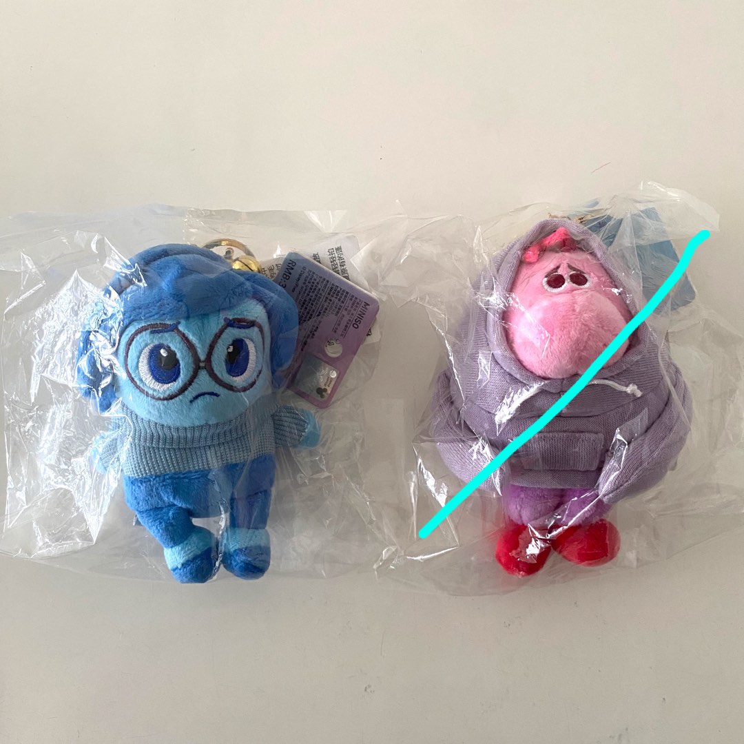 Disney Pixar Miniso Inside Out 2 Plush Toy Chain, Sadness ...