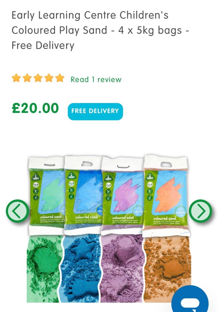 ELC green coloured play sand 5kg, Hobbies & Toys, Toys & Games on Carousell