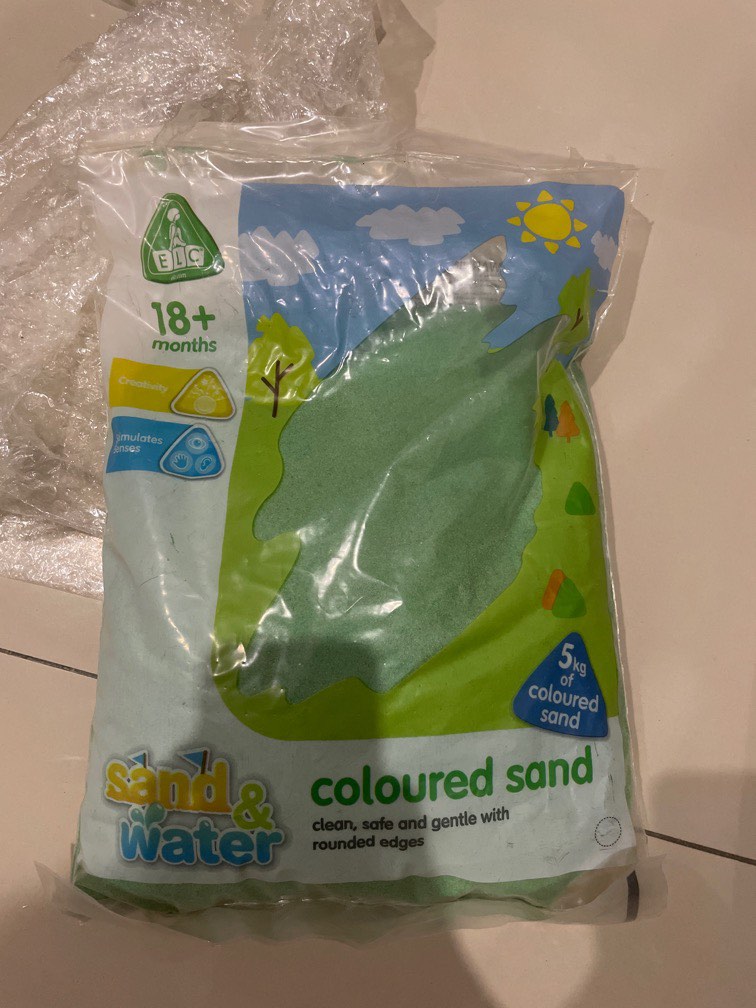 ELC green coloured play sand 5kg, Hobbies & Toys, Toys & Games on Carousell