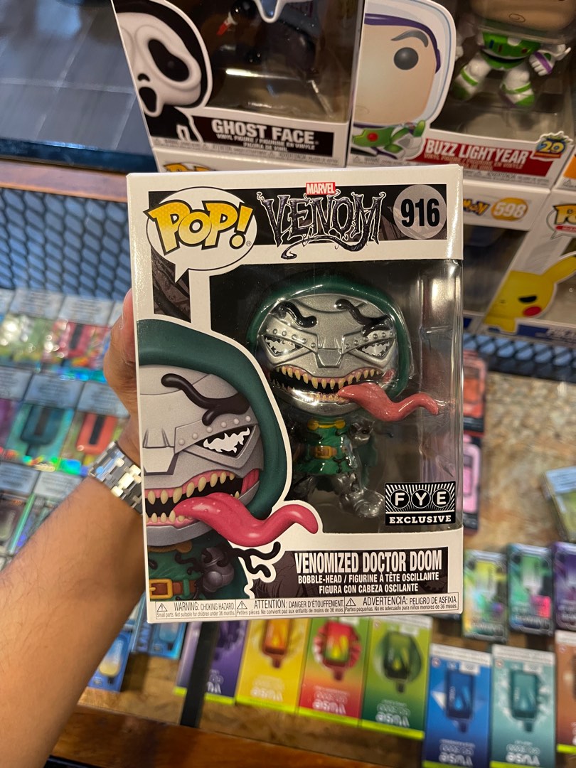 Funko Pop Venomized Doctor Doom FYE Exclusive, Hobbies & Toys, Toys ...