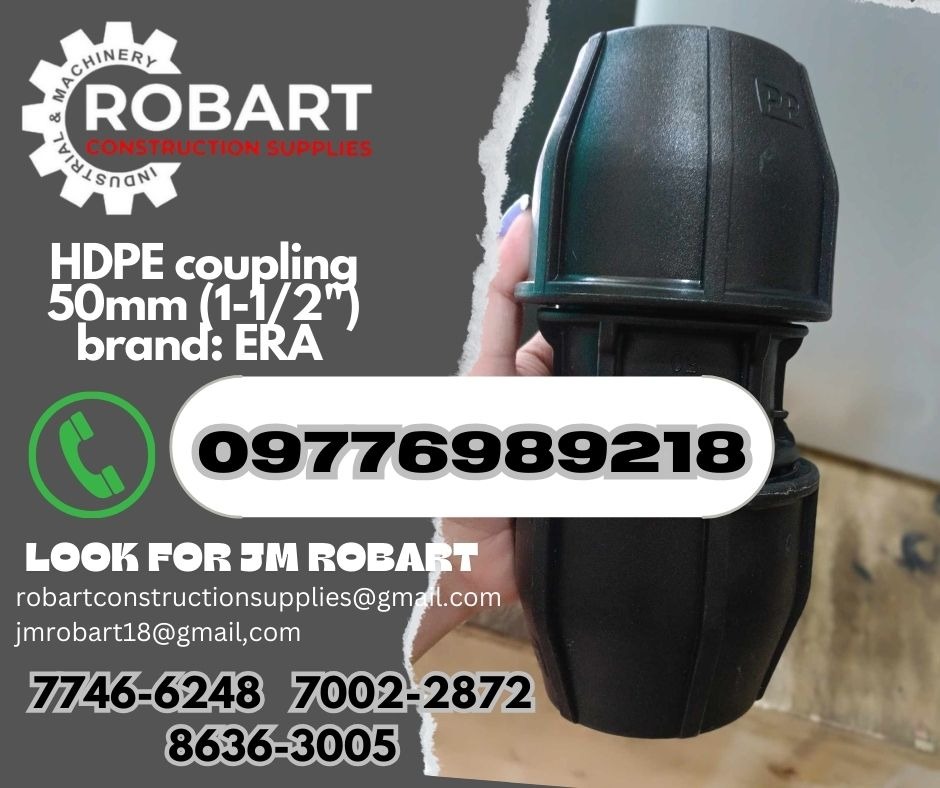 HDPE coupling 50mm (1-1/2") brand: ERA, Commercial & Industrial ...