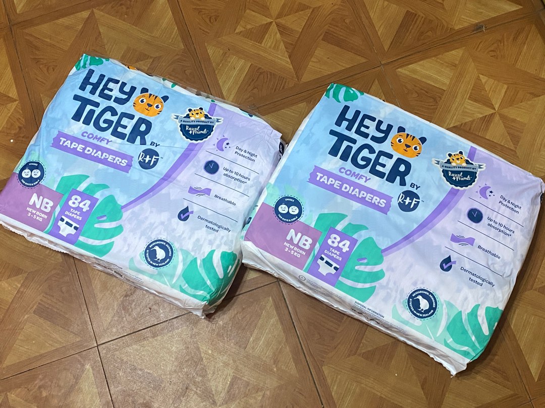 Hey Tiger Tape Diapers, Babies & Kids, Bathing & Changing, Diapers & Baby Wipes on Carousell