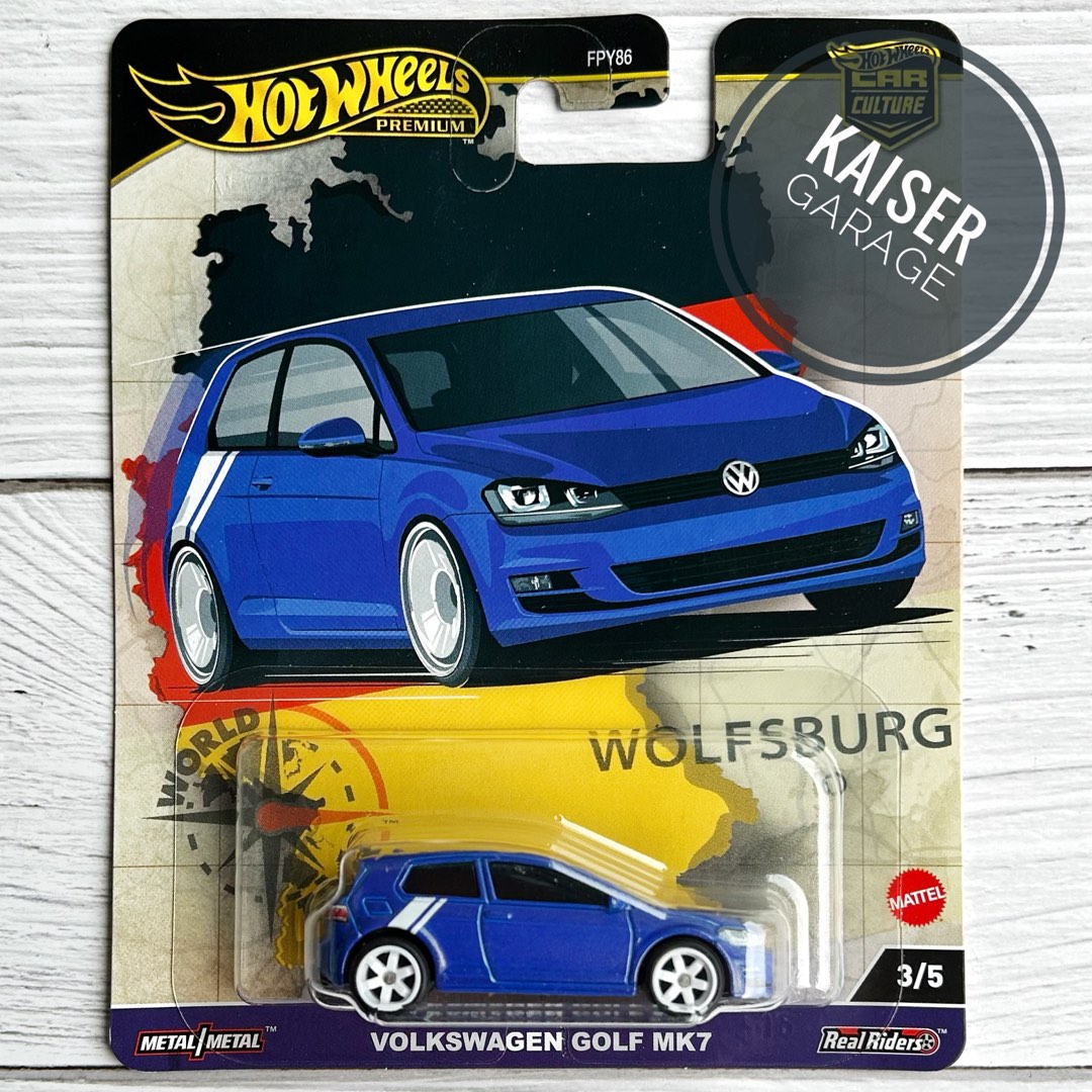 Hot Wheels Premium WORLD TOUR : Volkswagen Golf MK7, Hobbies & Toys ...