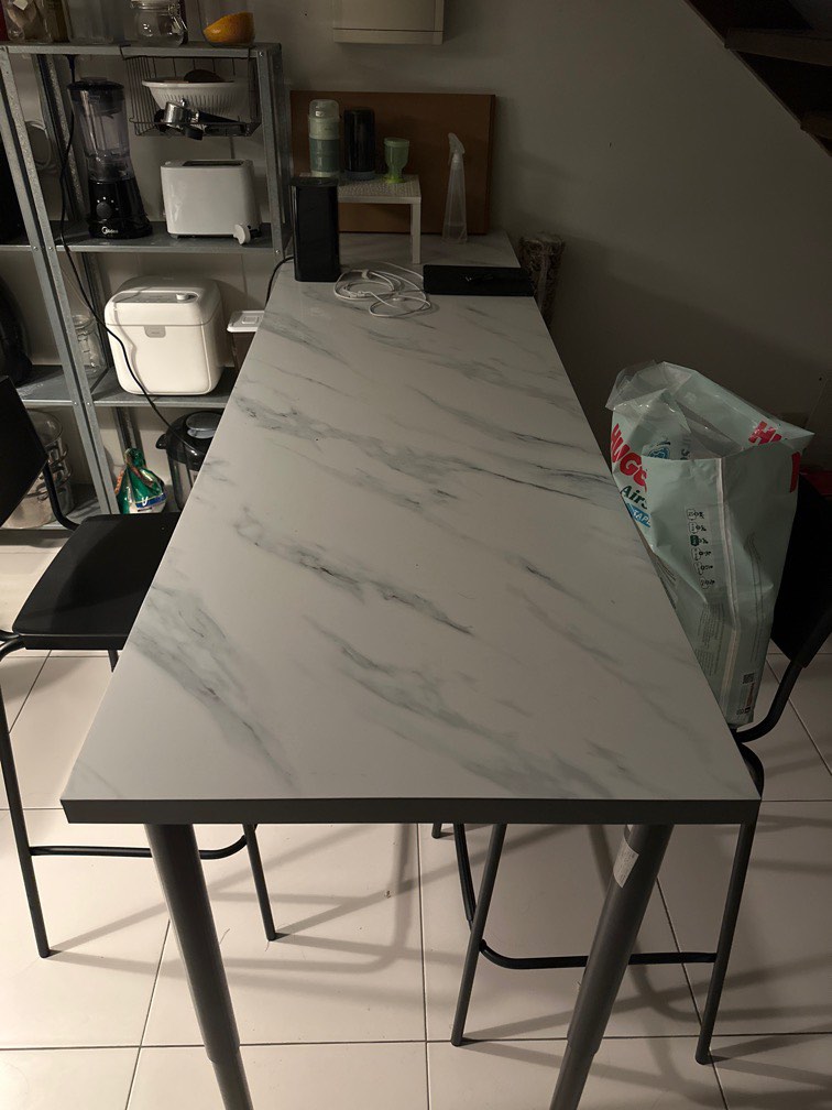 Ikea Long Table Lagkapten, Furniture & Home Living, Furniture, Tables ...