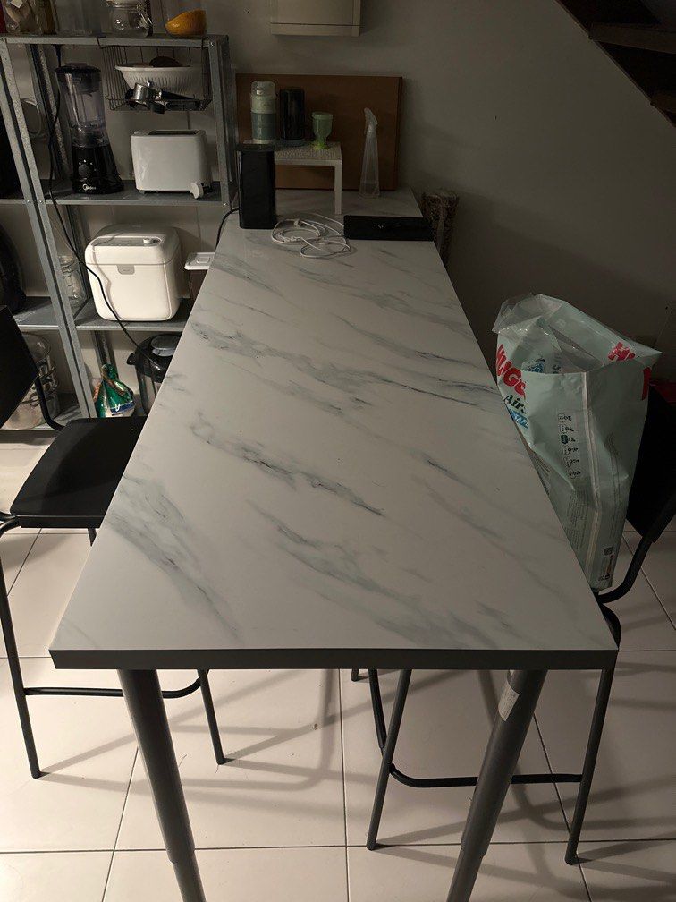 Ikea Long Table Lagkapten, Furniture & Home Living, Furniture, Tables ...