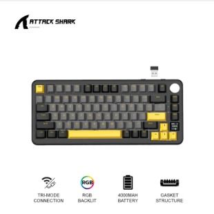 🆕ITEM ATTACK SHARK X85 PRO - TRI-MODE 75% GASKET, WIRELESS AND ...