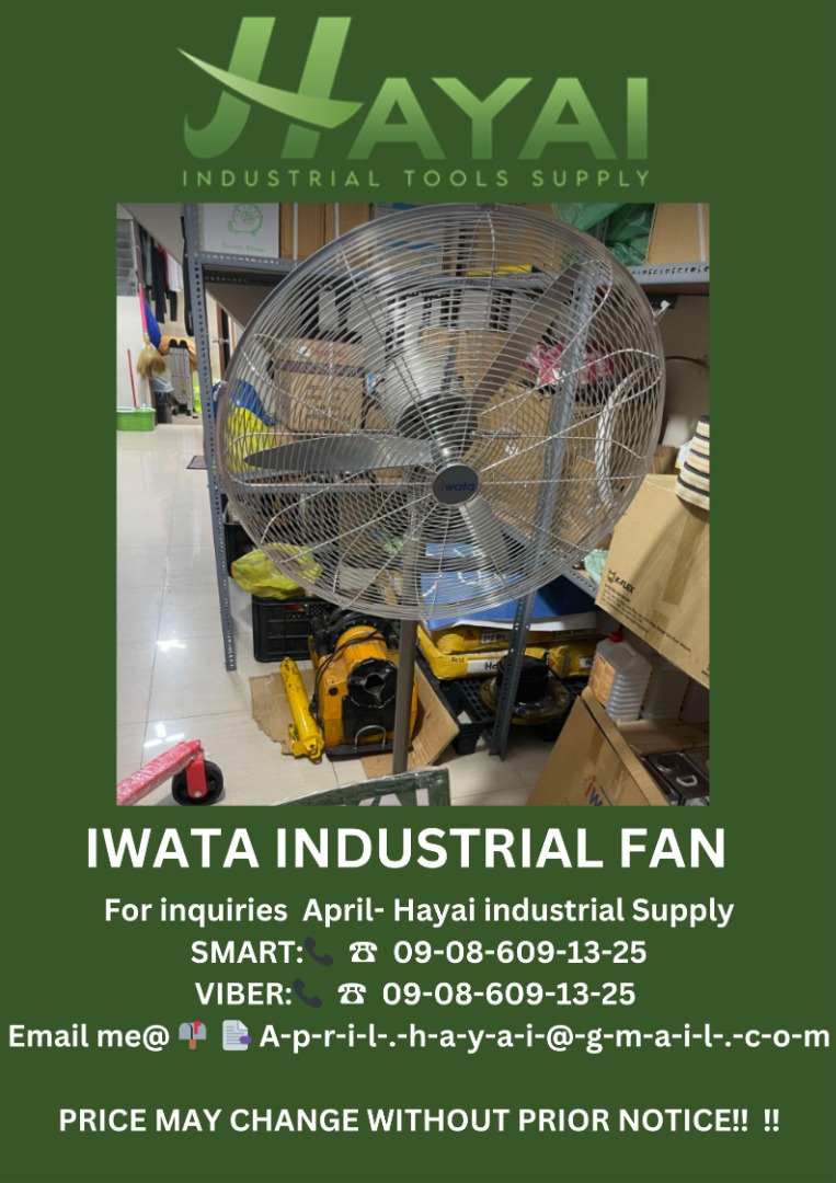 Iwata industrial fan, Commercial & Industrial, Construction Tools ...