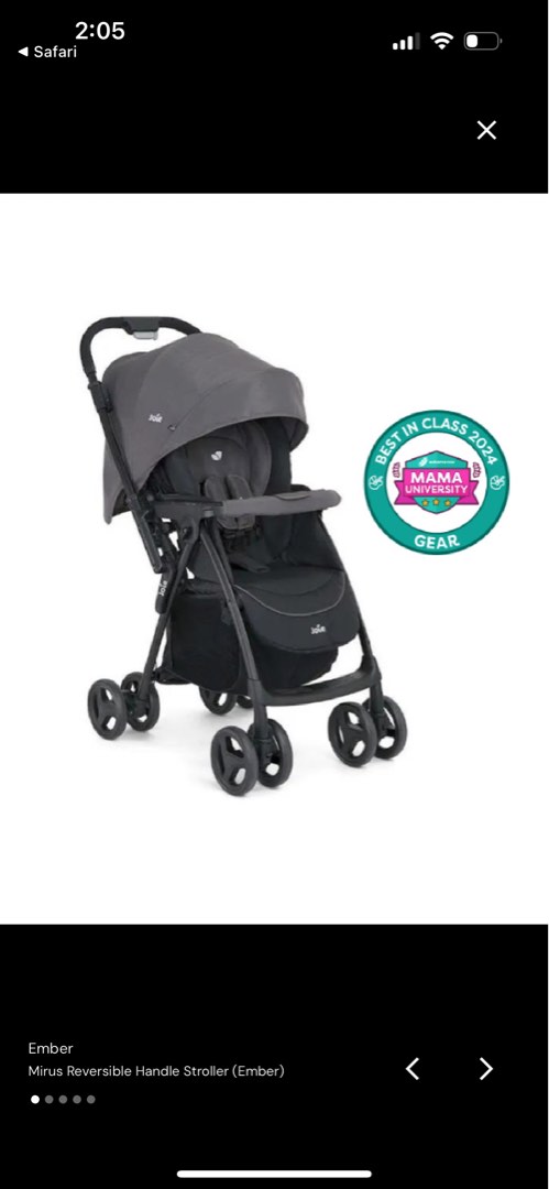 Joie Mirus reversible handle stroller, Babies & Kids, Going Out ...