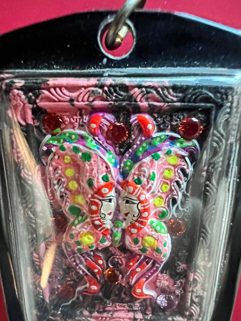 Kruba Krissana ~ Wat Weruwan - Butterfly King With 4 Silver Takruts & 4 ...