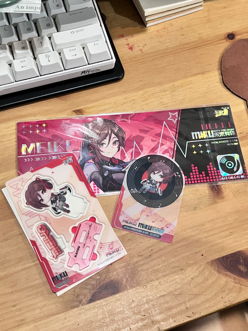 Both Vocaloid Meiko Acryclic Stand & Laser Ticket, Hobbies & Toys ...