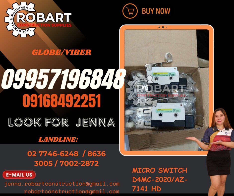 Micro Switch D4MC-2020/AZ-7141 HD, Commercial & Industrial, Construction Tools & Equipment on ...