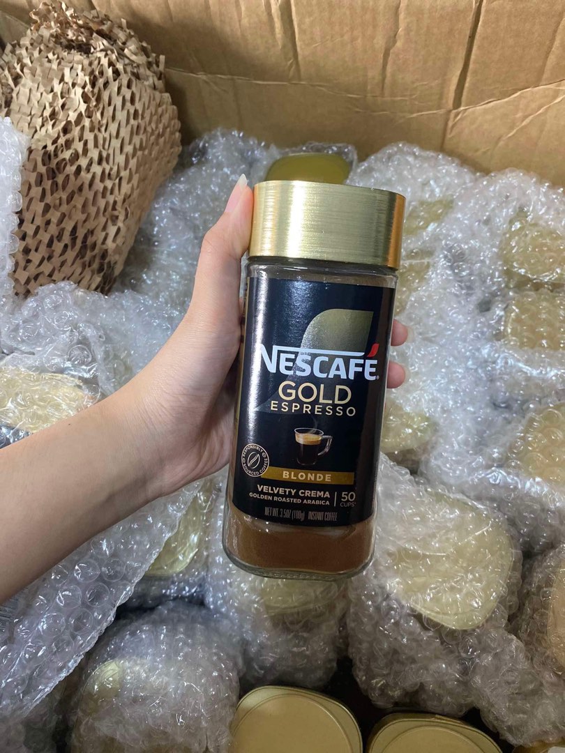 NESCAFE Gold Espresso Blonde, Instant Coffee, 3.5 oz, Food & Drinks ...