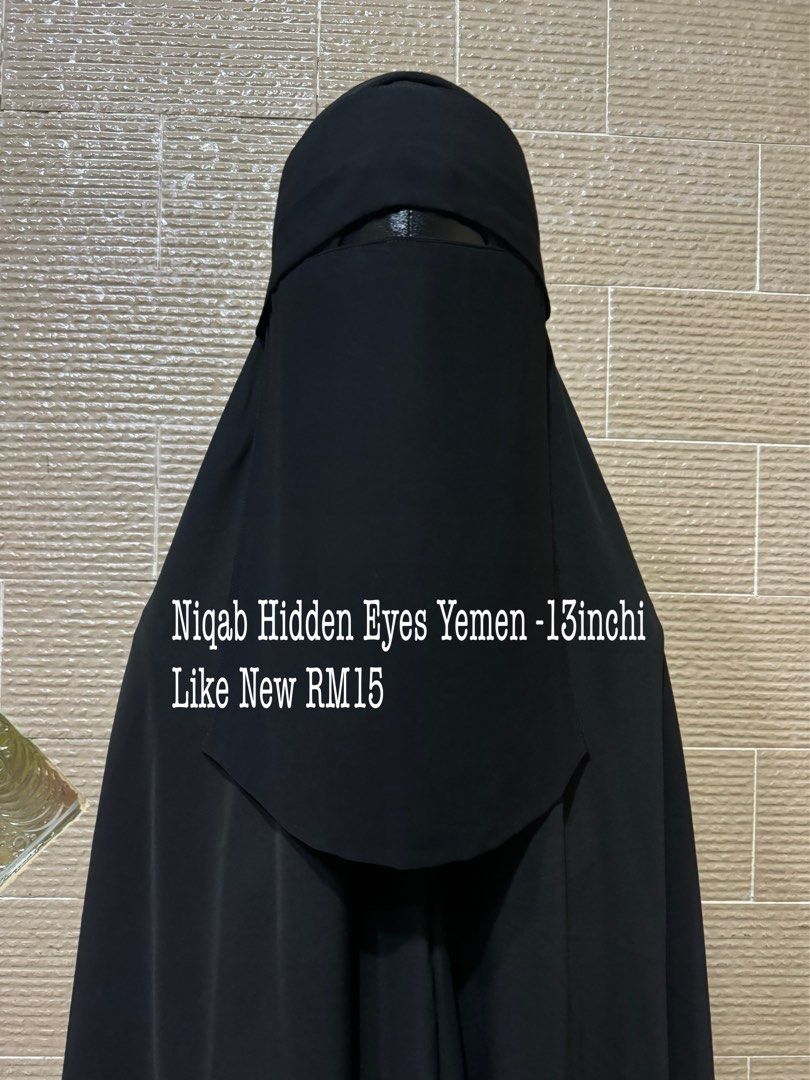 Niqab Branded Sharqiaa / Bedoon Essm, Women's Fashion, Muslimah Fashion ...