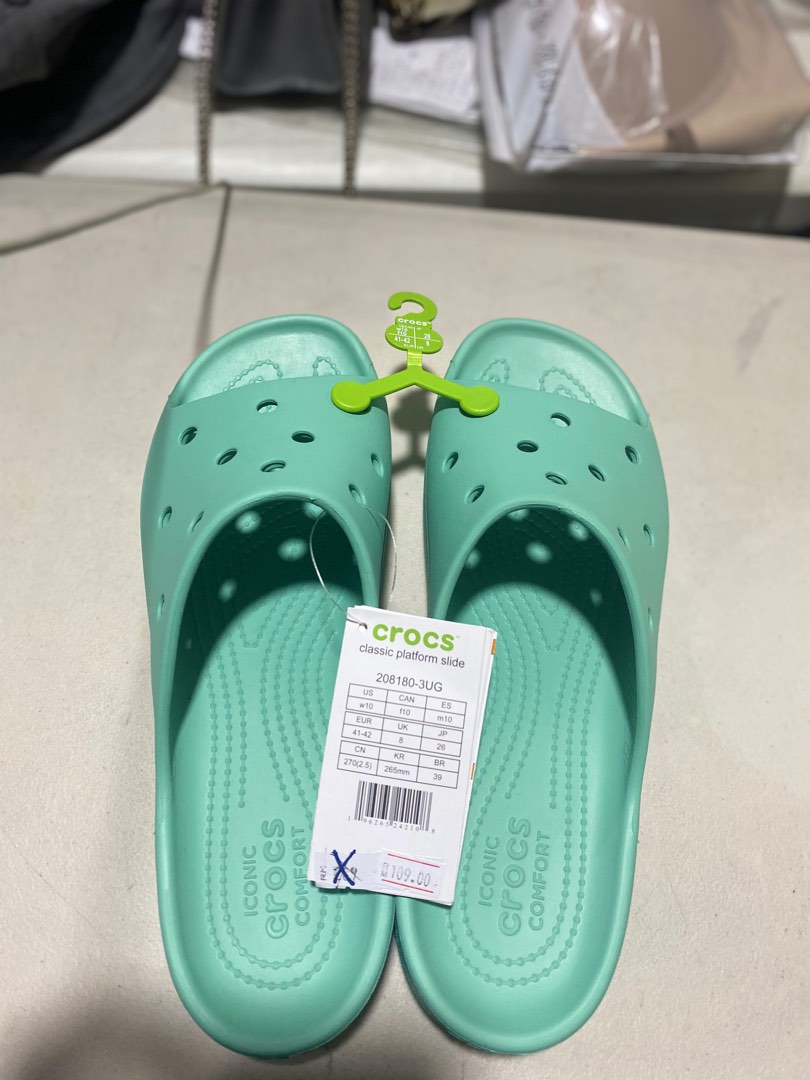 Original Crocs Classic Platform Slide, Women's Fashion, Footwear ...