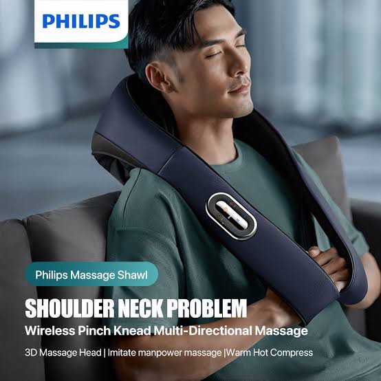 Philips PPM3521 Portable Shoulder And Neck Massager Shawl Wireless ...