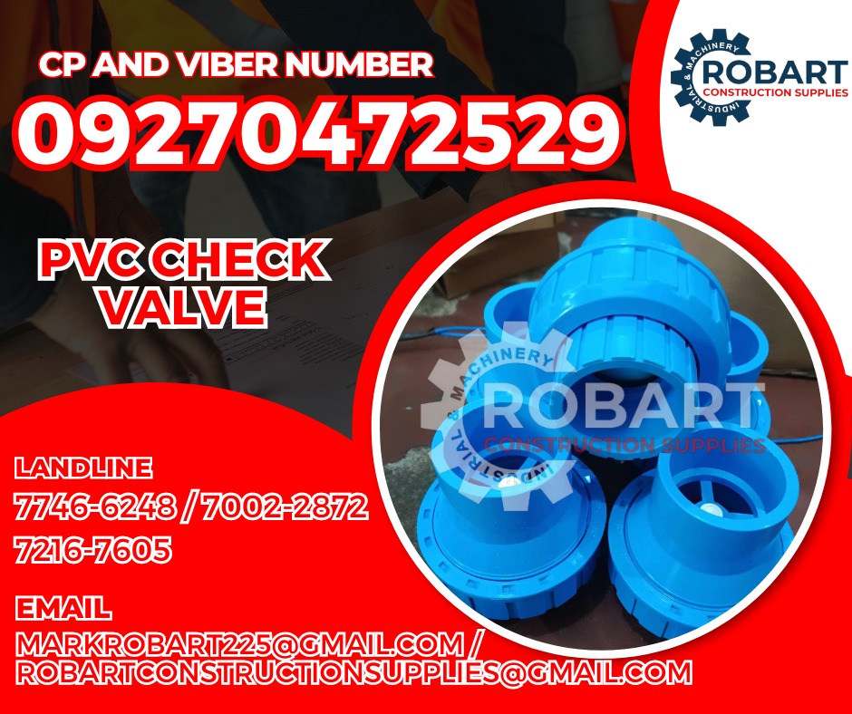 PVC Check Valve, Commercial & Industrial, Construction Tools ...