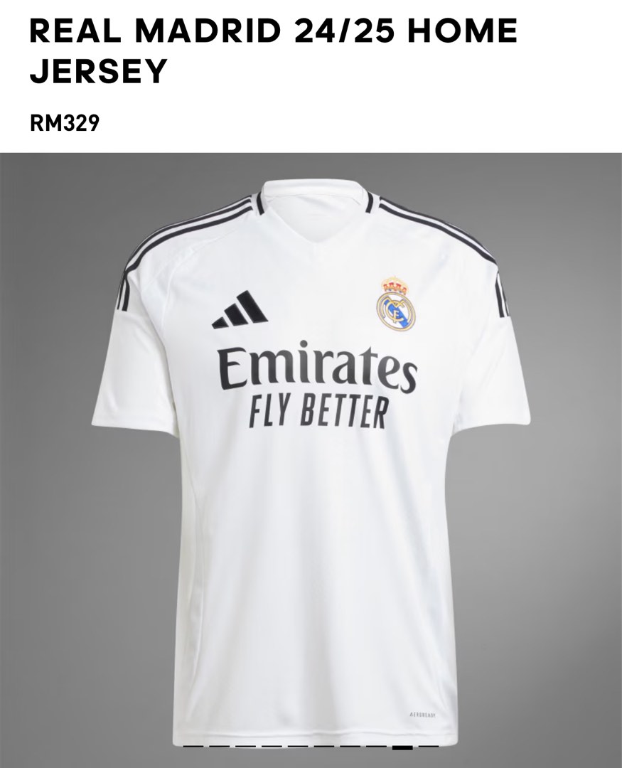 REAL MADRID 24/25 HOME - Original Jersey from Spain, Sports Equipment ...