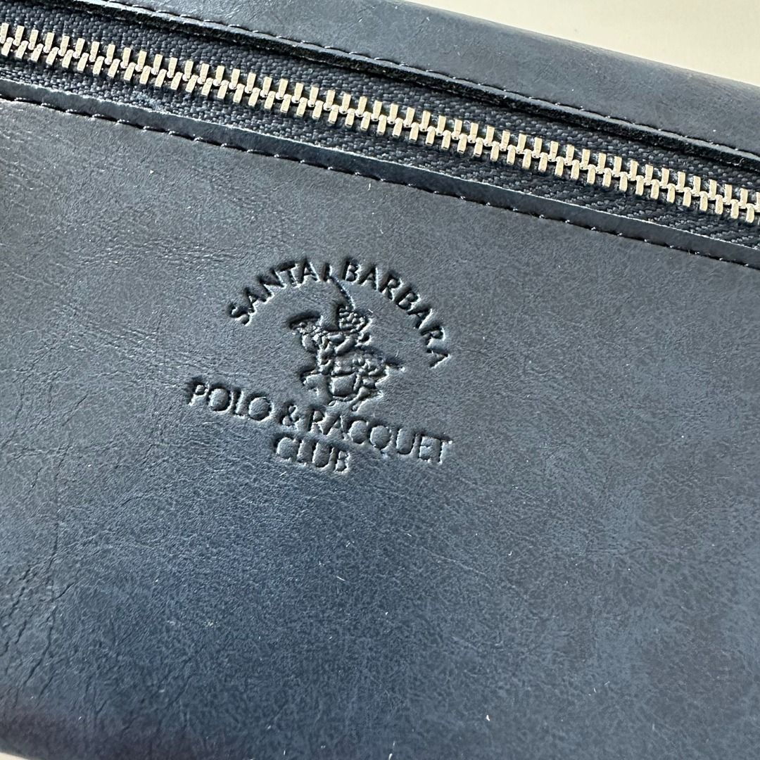 Santa Barbara Polo & Racquet Club Ladies Long Wallet Blue Bifold with ...