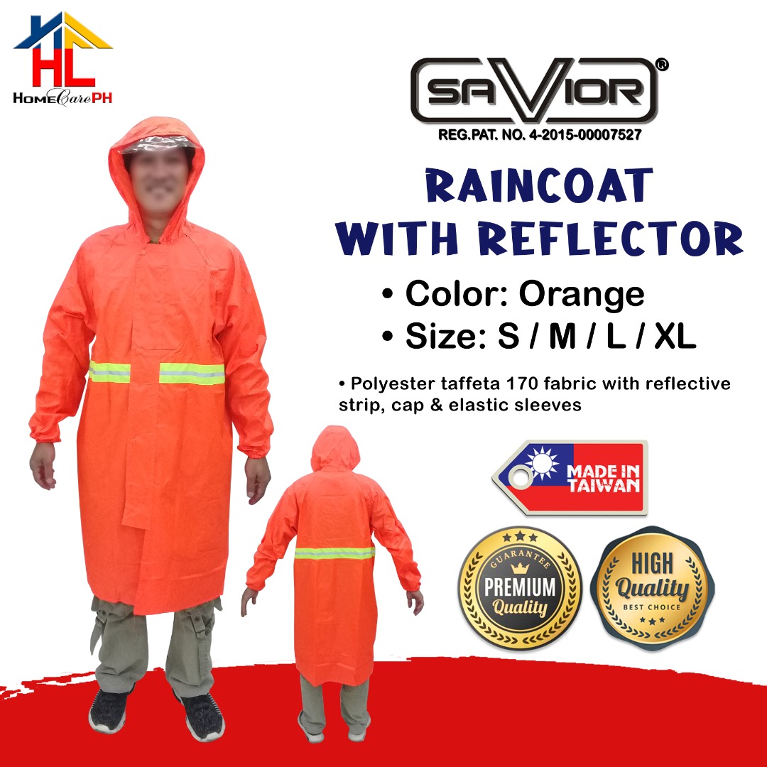 Savior Raincoat with Reflector Orange, Everything Else, Others on Carousell