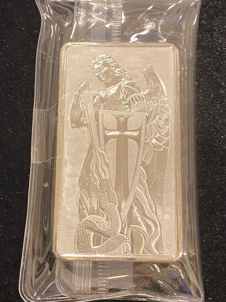 Scottsdale Mint, Archangel Michael 10 oz Silver Minted Bar, Hobbies ...