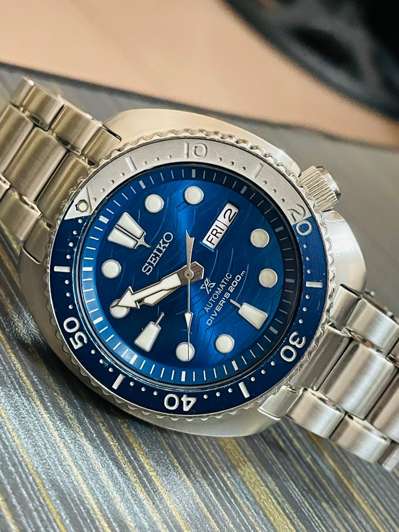Seiko Prospex PADI Turtle Blue Ghost Bezel, Luxury, Watches on Carousell