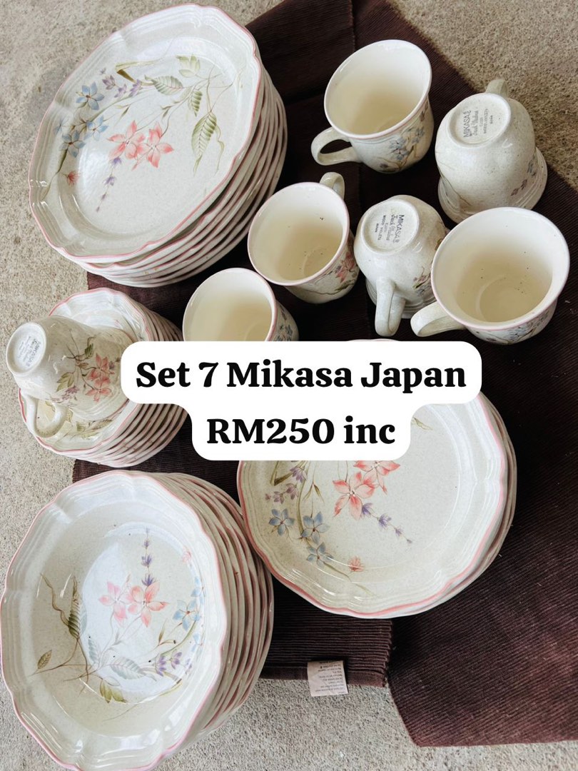 Set pinggan&cawan, Furniture & Home Living, Kitchenware & Tableware ...