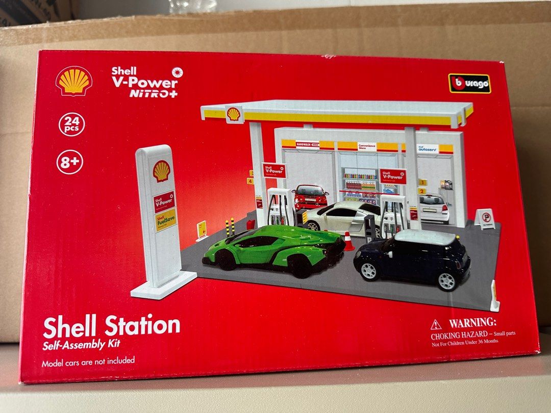 Shell V-Power Nitro 3D Puzzle 1:32 Petrol Station Cars Not Included ...